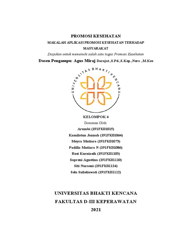 Makalah Kelompok 4 PROMKES | PDF