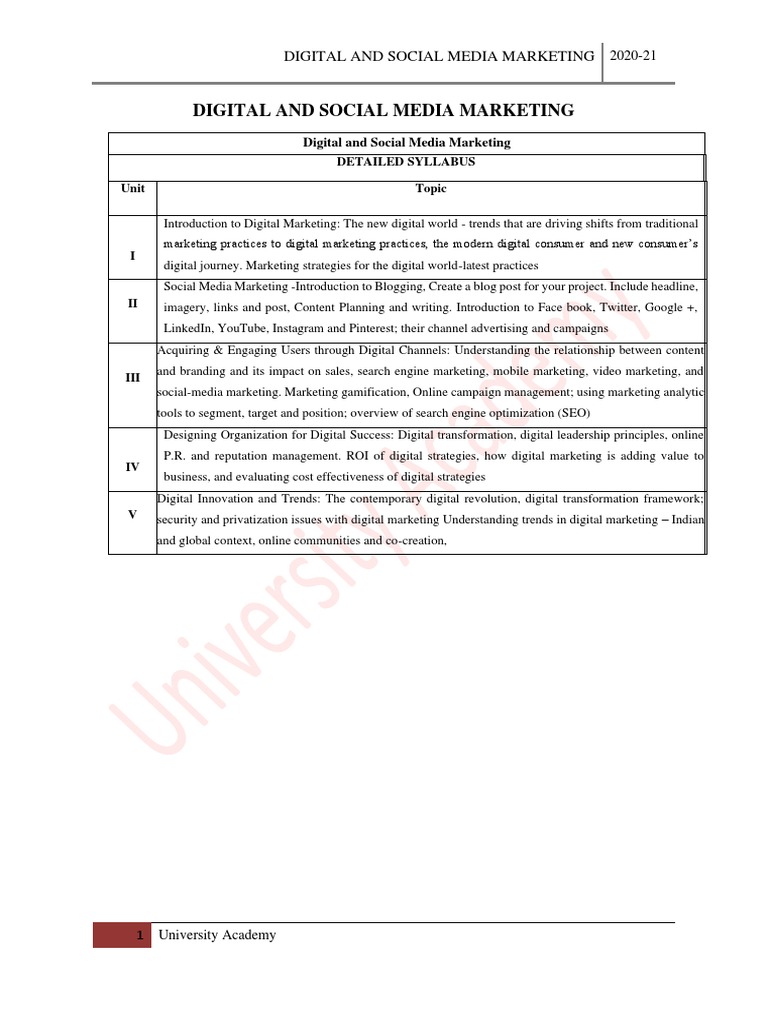 Digital Marketing Course Guide | PDF | Social Media Marketing | Search ...