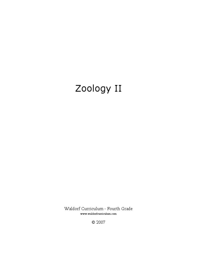 Zoology II: Waldorf Curriculum - Fourth Grade © 2007 | PDF | Adaptation ...
