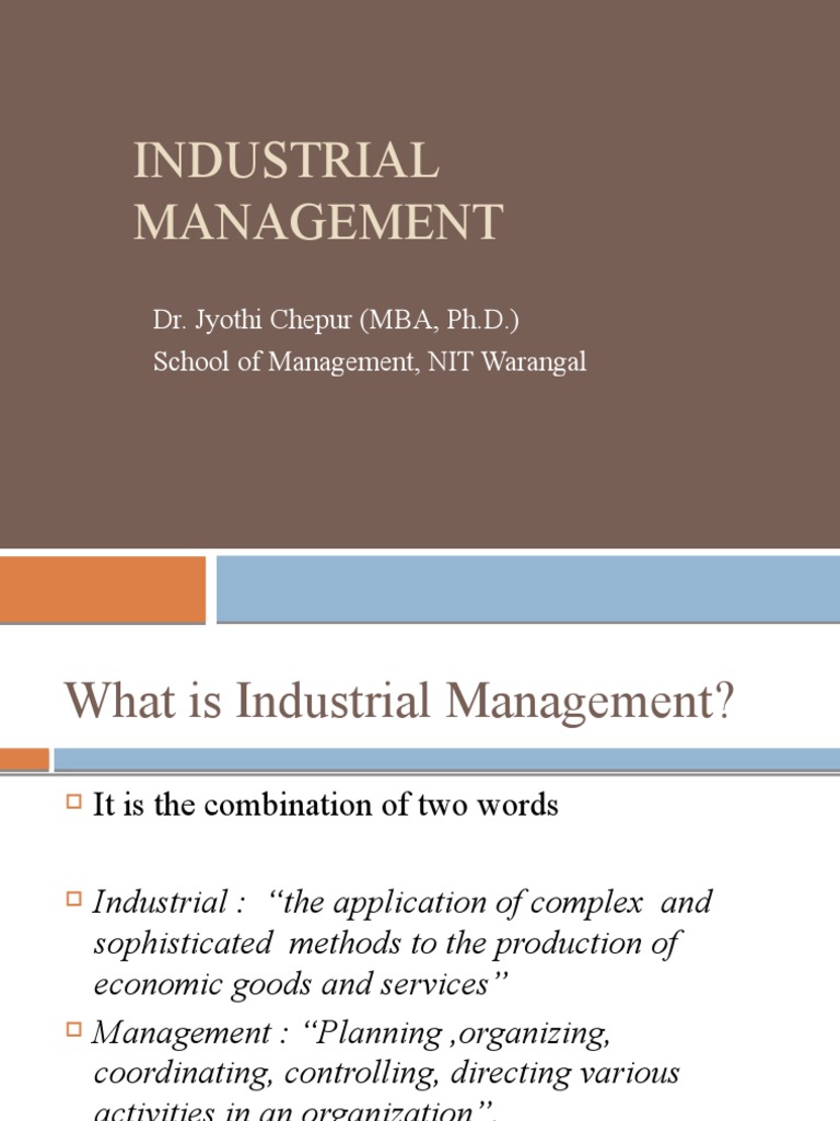 Understanding Industrial Management Concepts | PDF | Bureaucracy ...