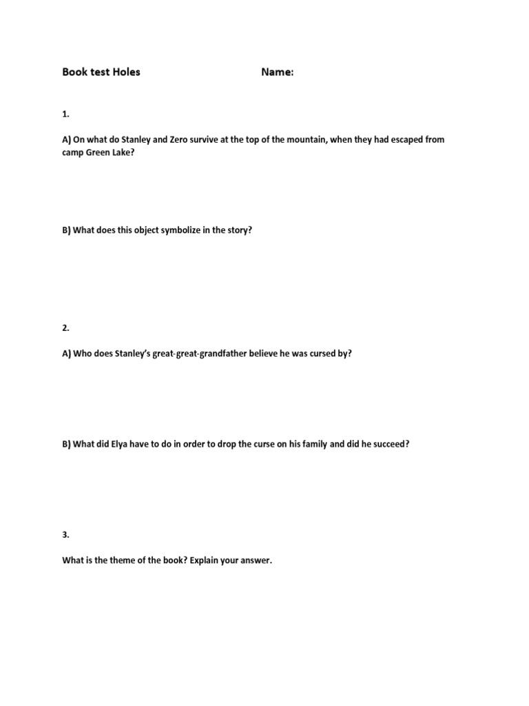 Book Test Holes | PDF