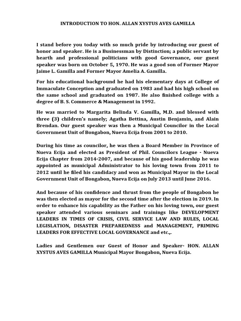 Intro To Mayor | PDF