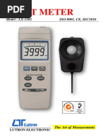 QMS Lux Meter Procedure | PDF | Calibration | Metrology