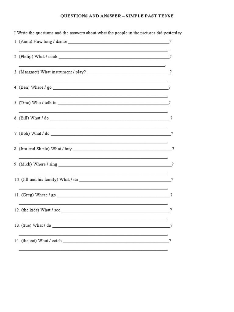 Simple Past Activity With I Verbs ARQUIVO | PDF | Syntax | Language ...