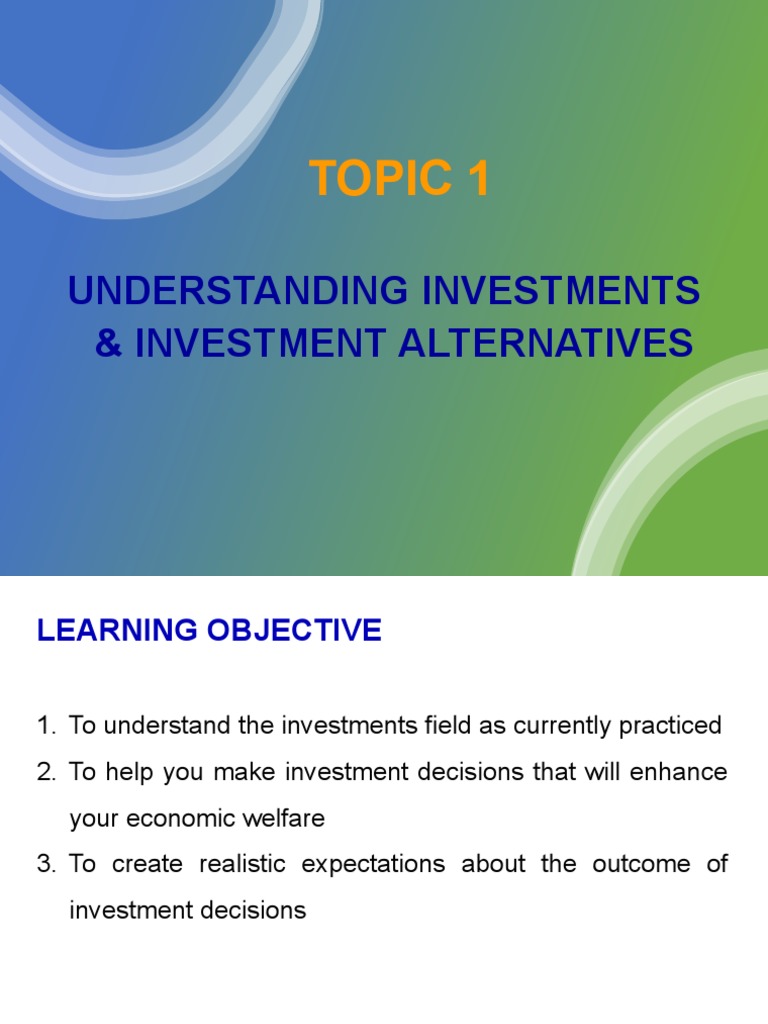 Understanding Investments and Risks | PDF | Investing | Risk