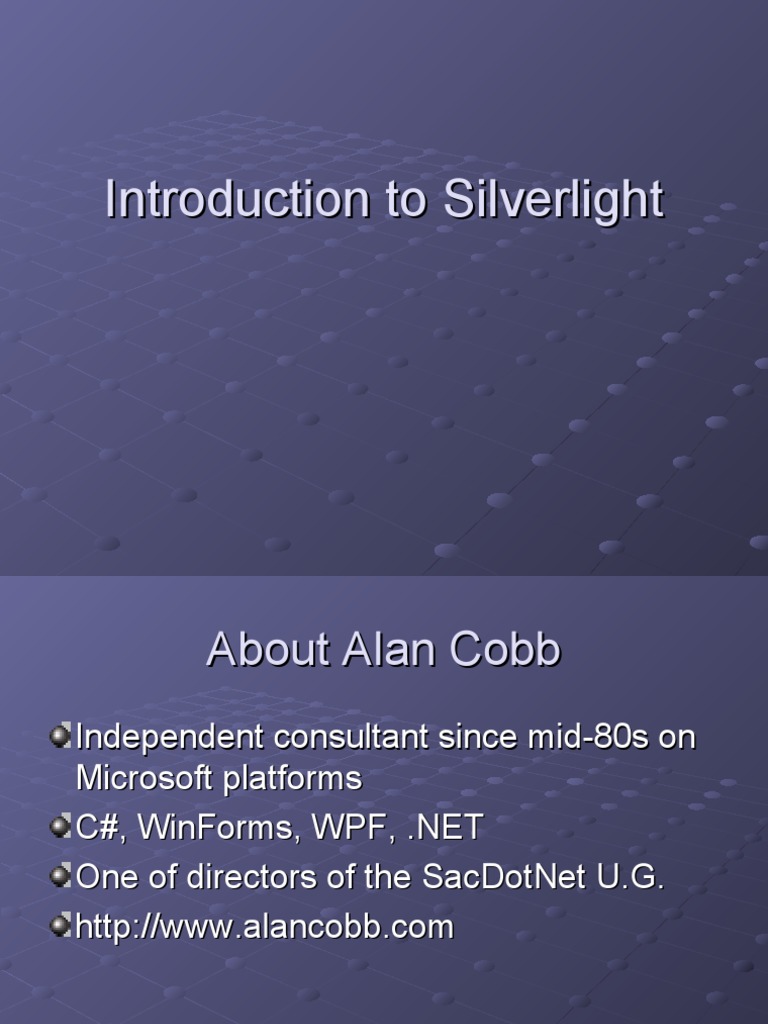 Introduction To Silverlight | PDF | Microsoft Silverlight | Adobe Flash