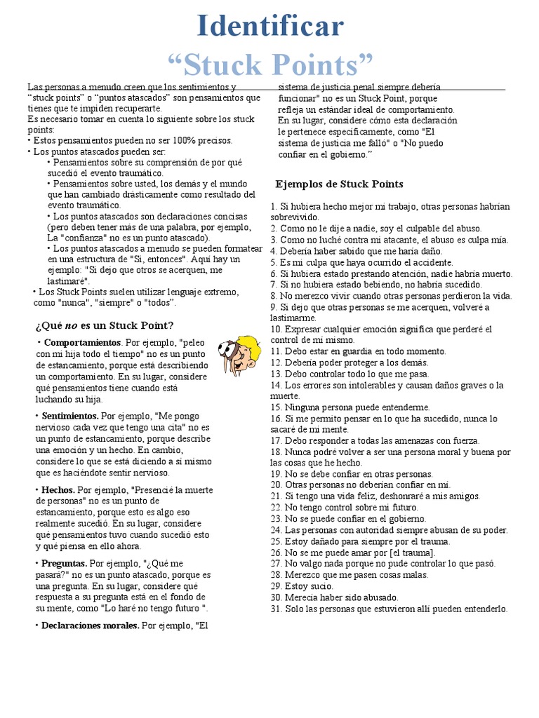 Depressionidentificar Stuck Points | PDF | Science | Ciencia y Tecnología