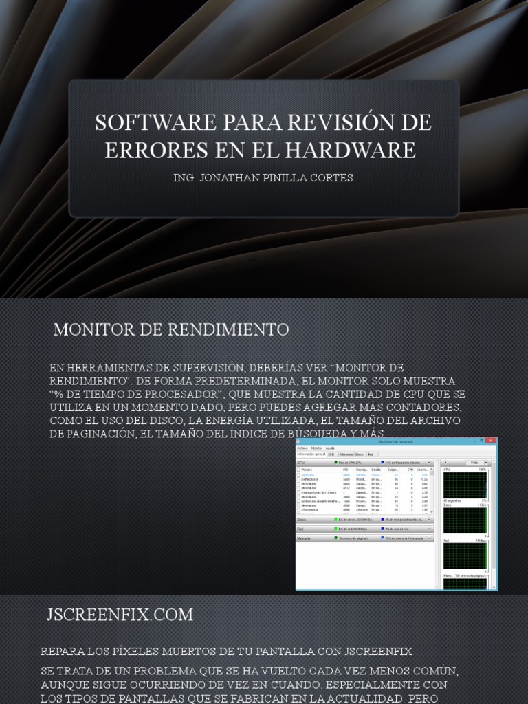 Software para Revisión de Errores en El Hardware | PDF | Monitor de computadora | Unidad Central ...