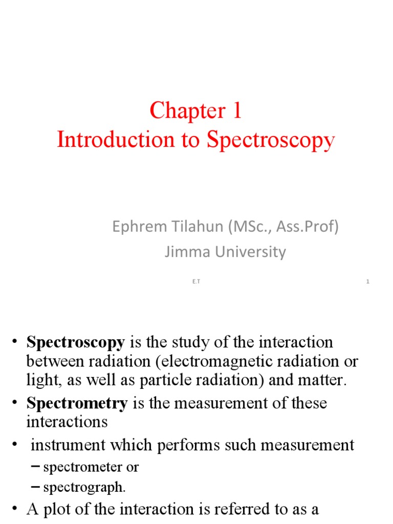 Instrumental Analysis II | PDF | Spectroscopy | Electromagnetic Radiation