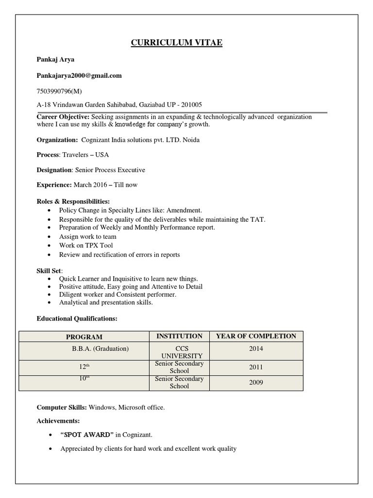 Pankaj Arya Resume | PDF | Pedagogy | Education Theory