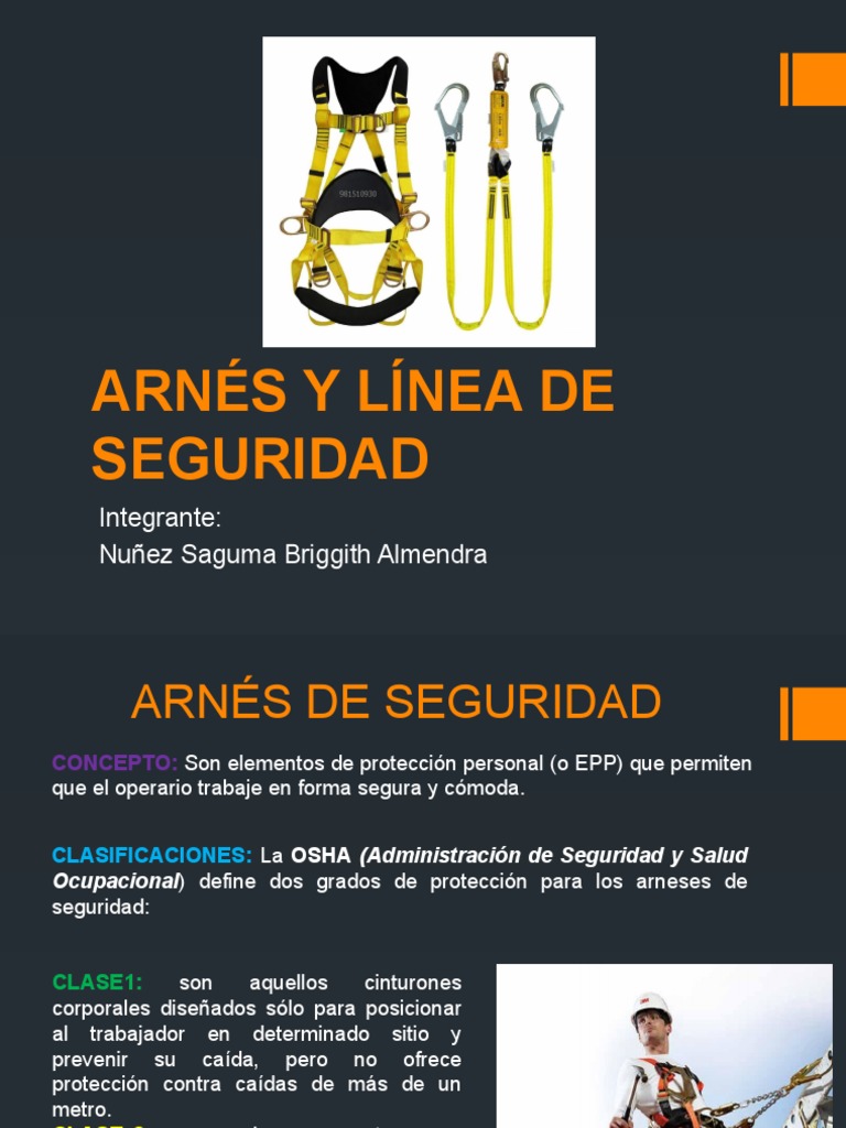 Tipos y Definición de Arnés de Seguridad | PDF | Equipo | Bienes ...