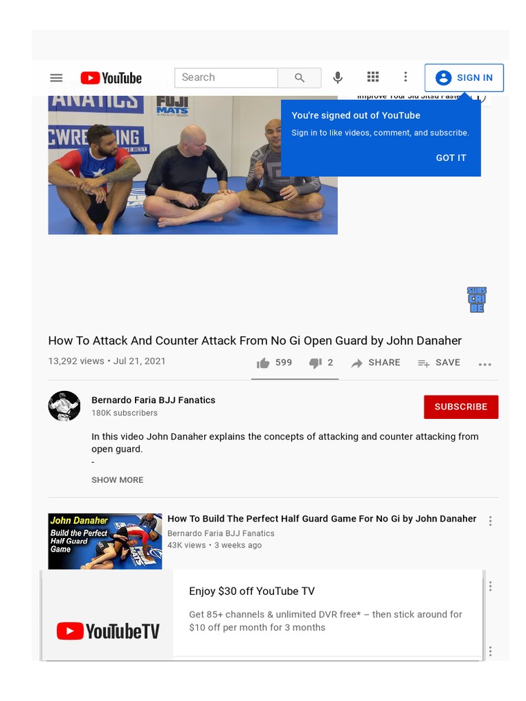Search: How To Attack and Counter Attack From No Gi Open Guard by John ...