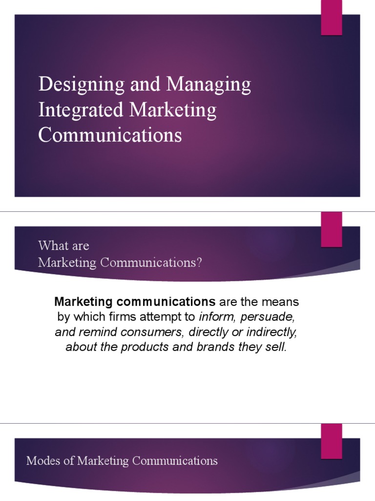 Designing and Managing Integrated Marketing Communications | PDF ...