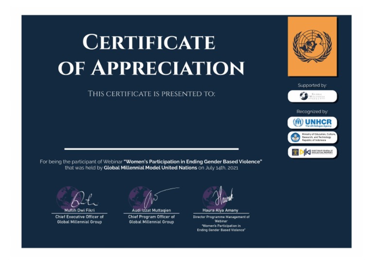 E Certificate MUN | PDF