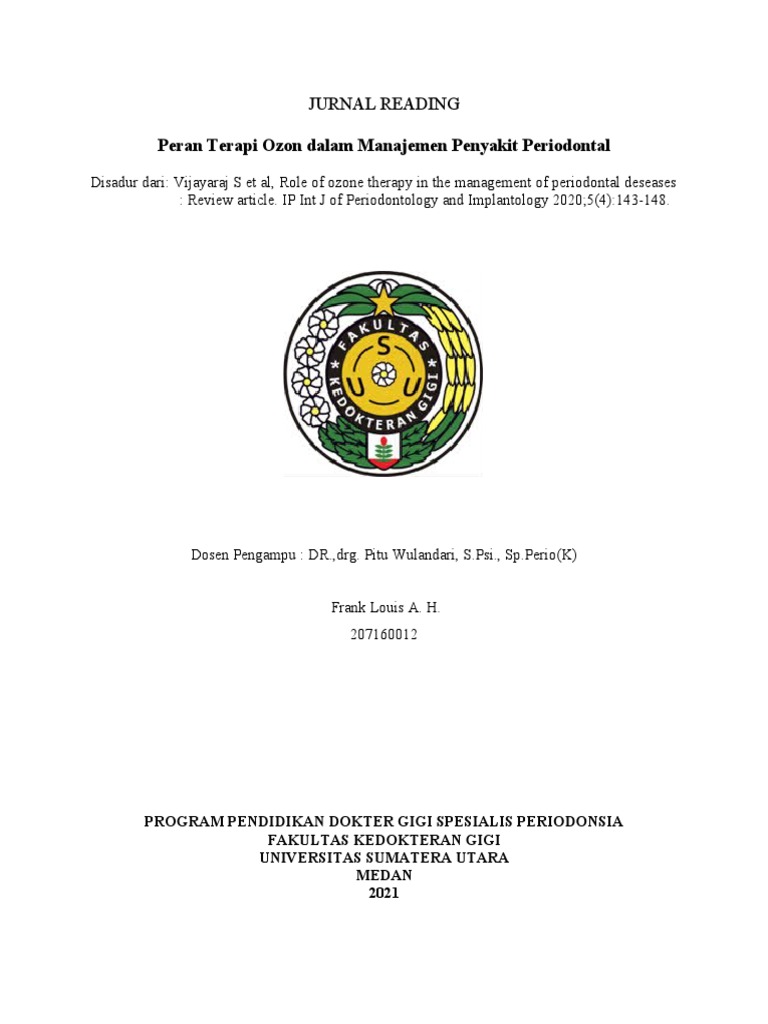Terapi Ozon untuk Penyakit Periodontal | PDF
