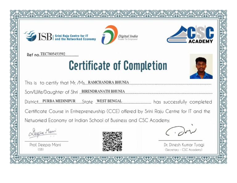 Tec Certificate | PDF