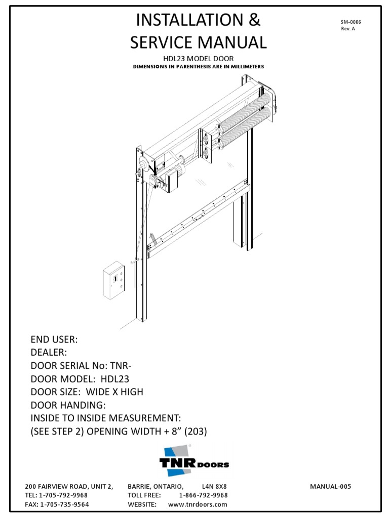 TNR Doors Hdl23 | PDF | Door | Screw