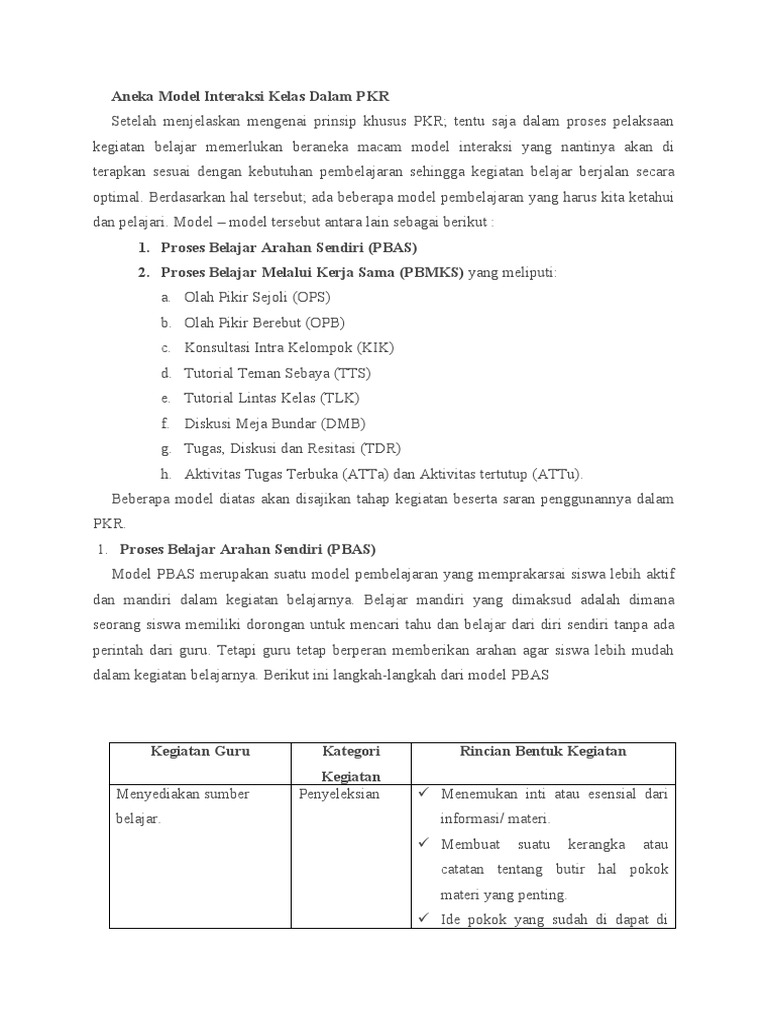 Aneka Model PKR .' | PDF | Karier & Perkembangan | Pengembangan Diri