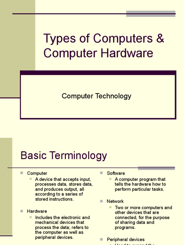 Understanding Computer Hardware: A Comprehensive Guide to Types of ...