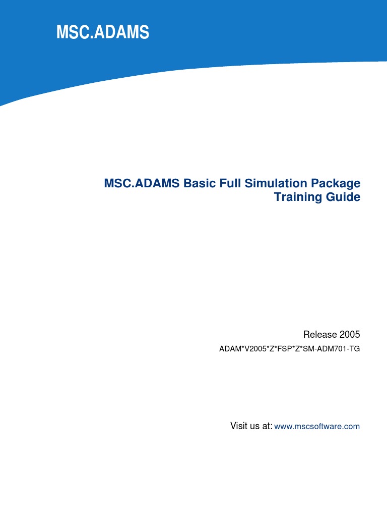 ADAMS Full Simulation Guide 2005 | PDF | Graphical User Interfaces ...
