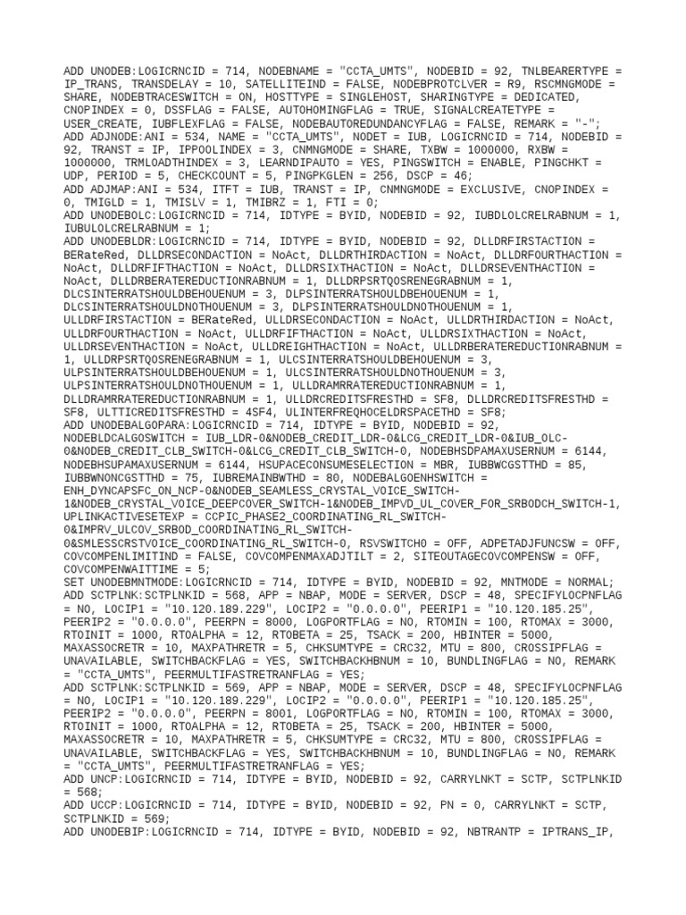 ADD NodeB CCTA UMTS | PDF | Computing And Information Technology