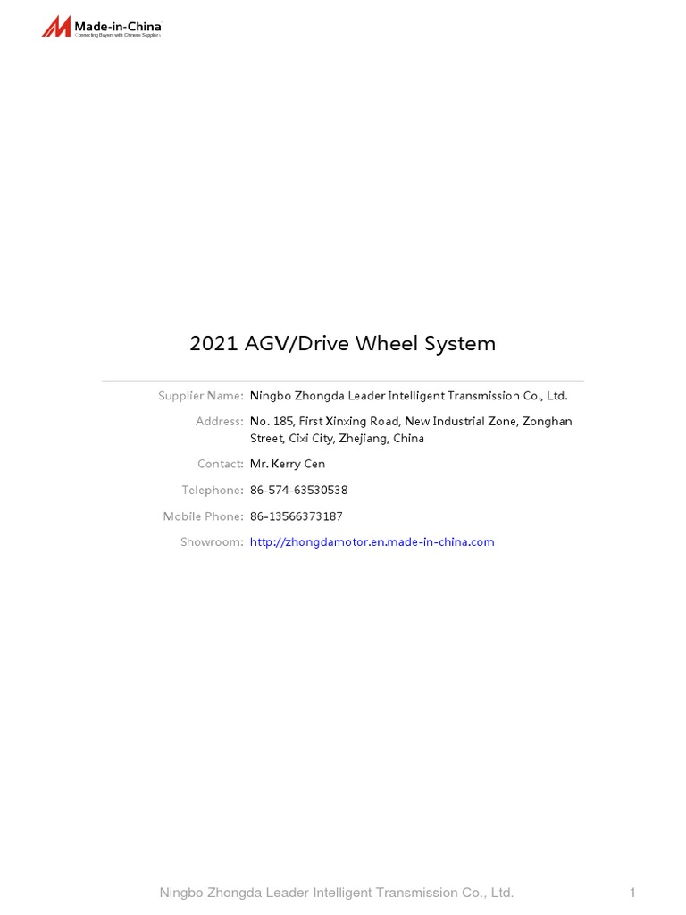 2021 AGV - Drive Wheel System | PDF | Transmission (Mechanics ...