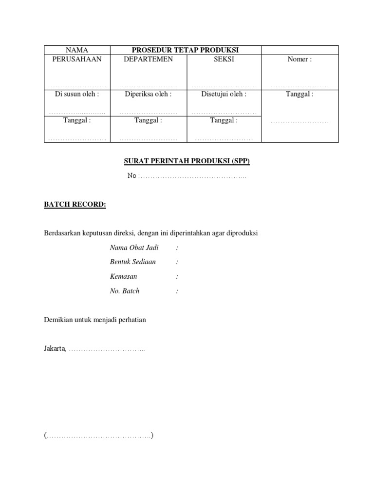 Batch Record Kosong Pdf