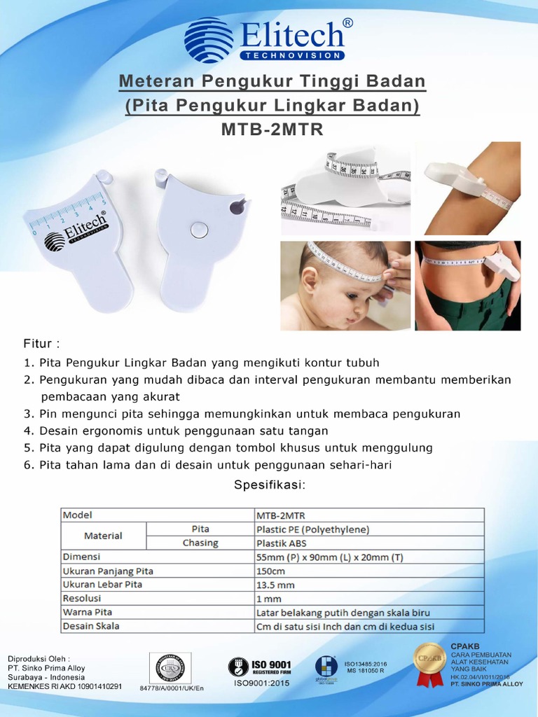 ELITECH Meteran & Timbangan Bayi | PDF