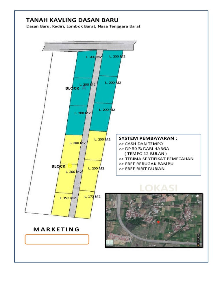 Tanah Kavling Dasan Baru | PDF