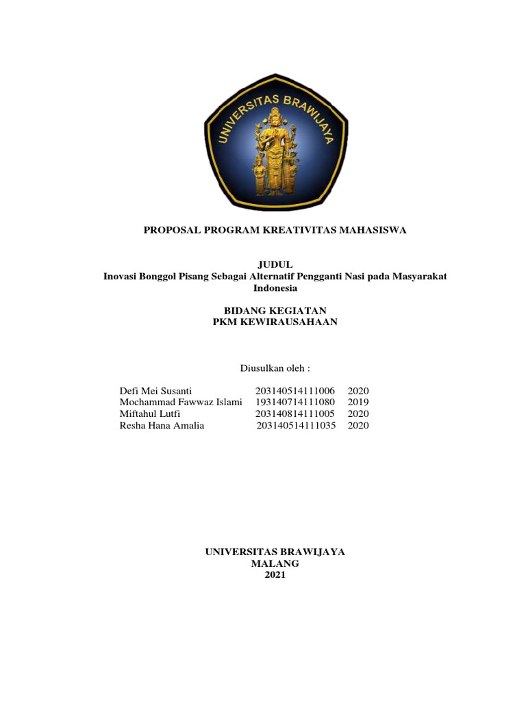 Sampul PKM-K Vokasi Defi Mei Susanti 082136638865 | PDF