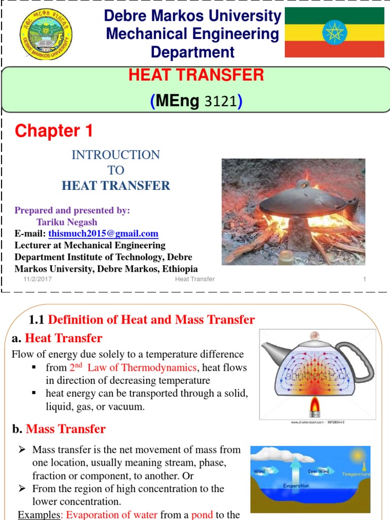 Introduction to Heat Transfer Concepts | PDF | Thermal Conduction ...