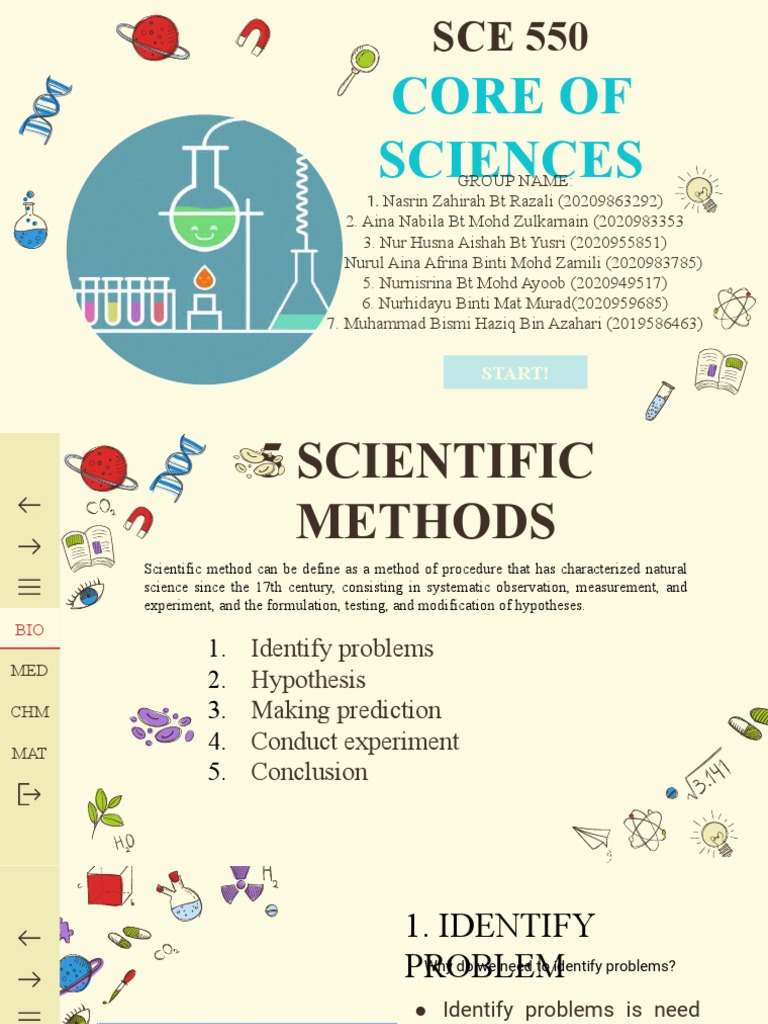 Group 3 - Core of Sciences | PDF | Experiment | Hypothesis