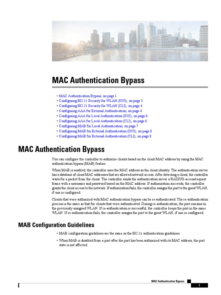 Mac Authentication Bypass | PDF | Wireless Lan | Radius