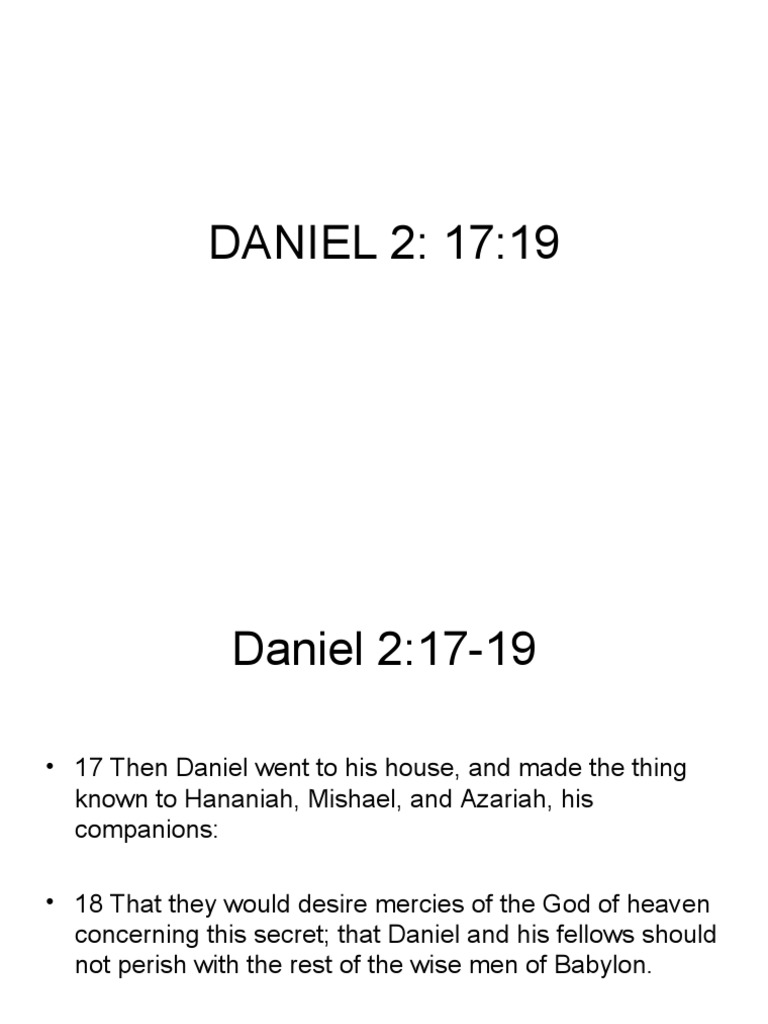 Daniel 2 | PDF | Daniel (Biblical Figure) | Shadrach, Meshach, And Abednego