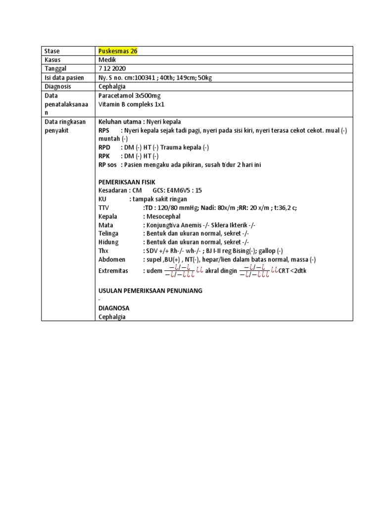 Diagnosis Cephalgia dan Penatalaksanaan | PDF