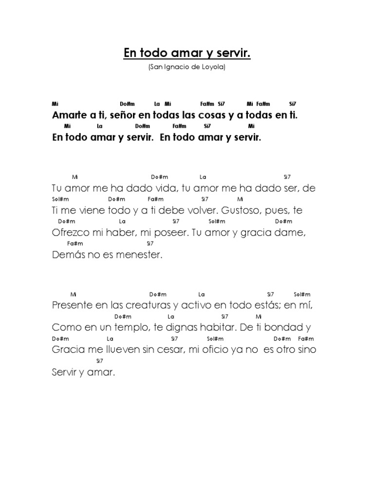 En Todo Amar Y Servir Pdf