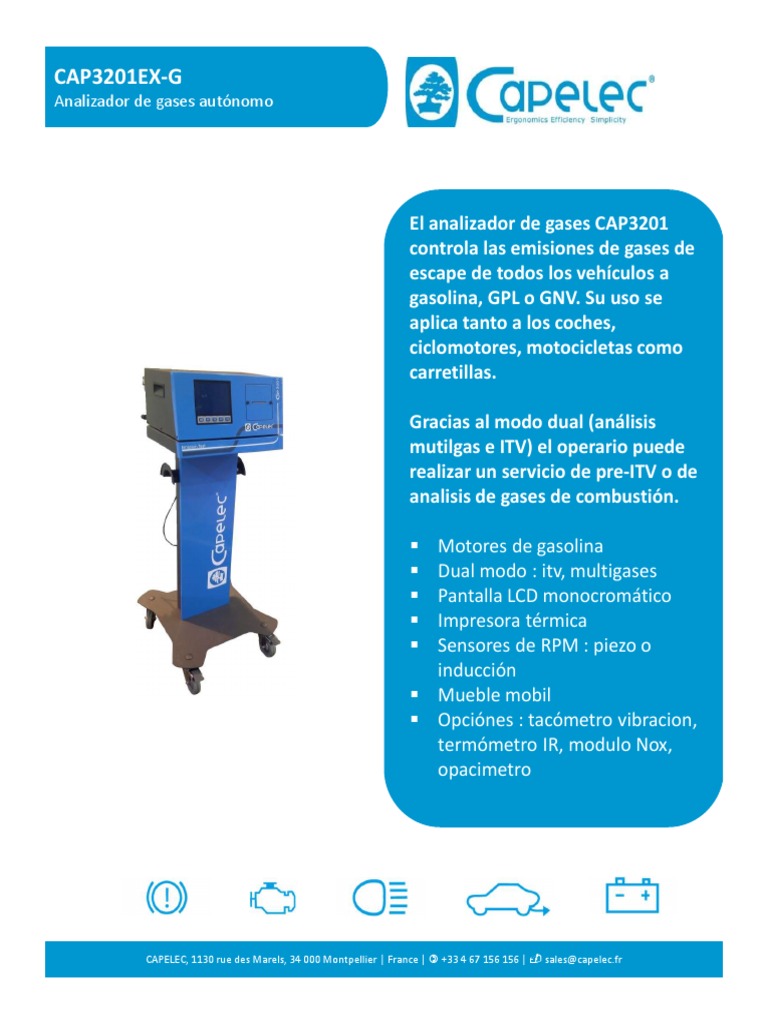 Analizador de Gases CAP3201EX-G | PDF | Vehículos | Vehículo de motor