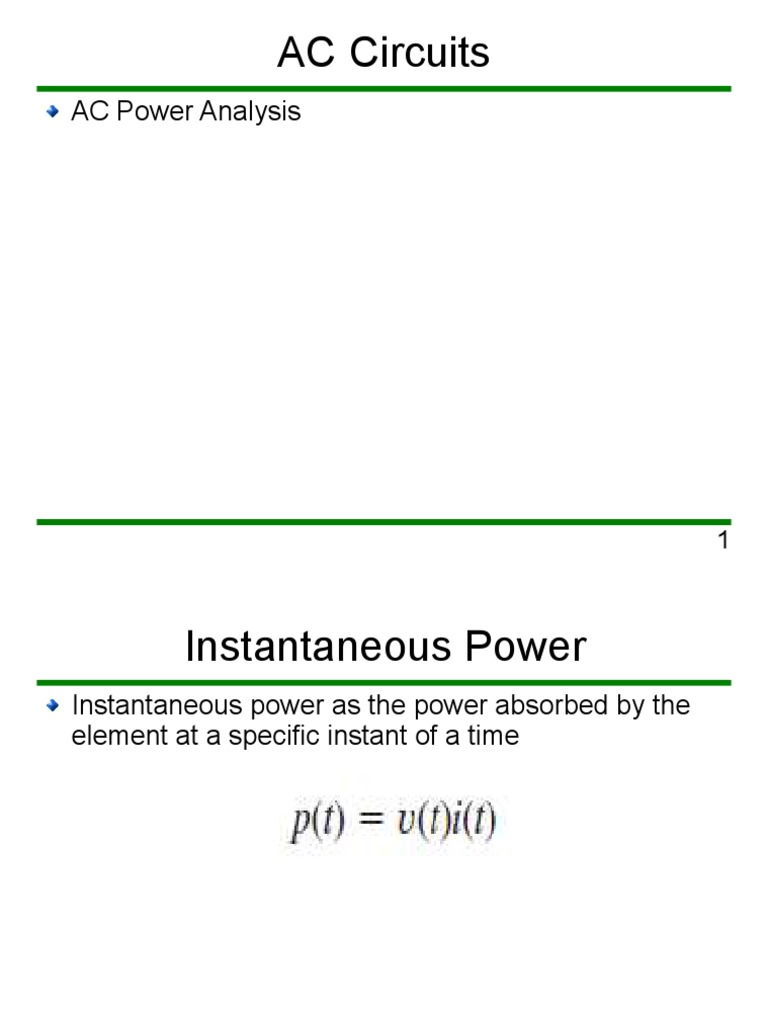 AC Circuits | PDF | Ac Power | Electrical Engineering