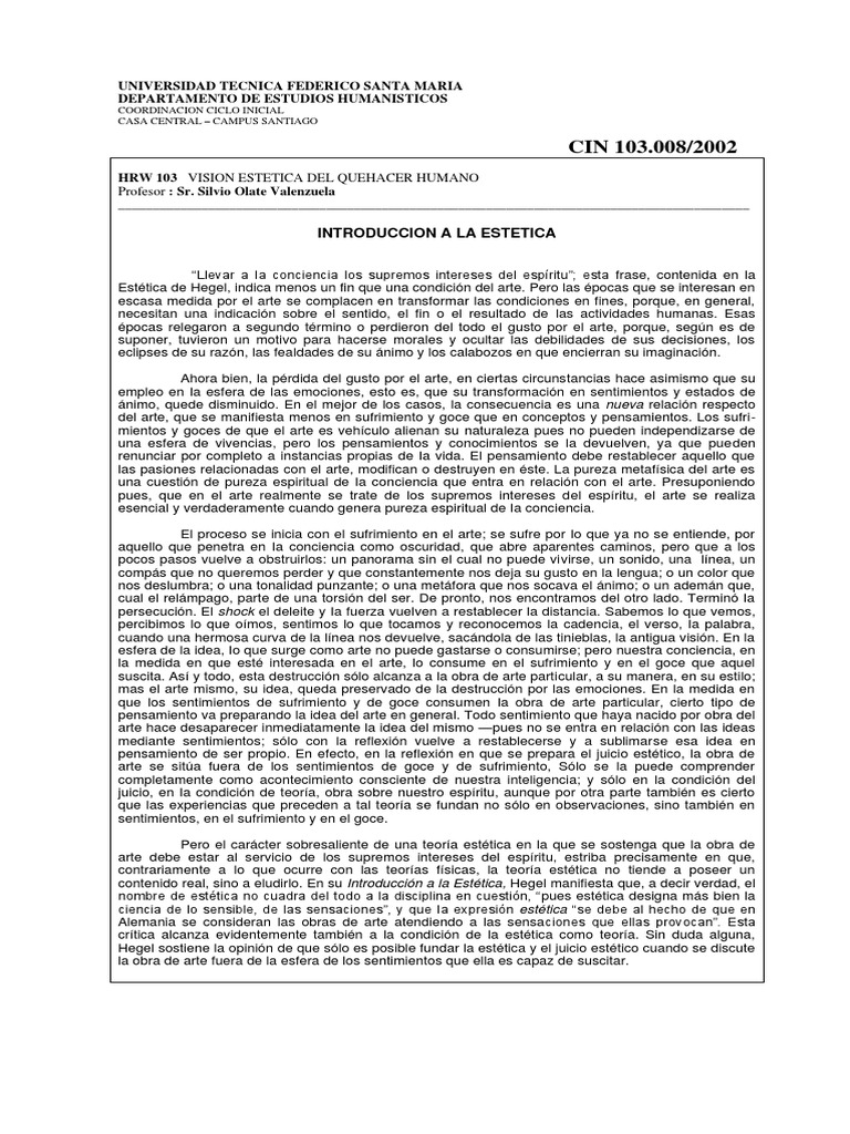 Introduccion A La Estética | PDF | Estética | Belleza