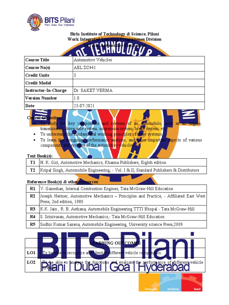 MTech Automotive Electronics Course | PDF | Gear | Steering