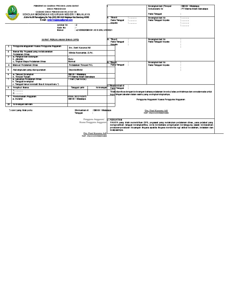 SPPD PT Warna Indah Samajaya-Bu Winda | PDF