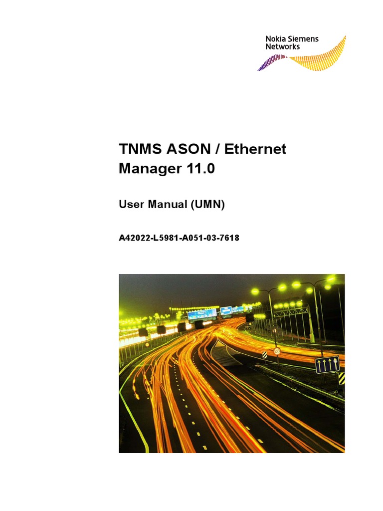 TNMS ASON / Ethernet Manager 11.0: User Manual (UMN) | PDF | Network Topology | Computer Network
