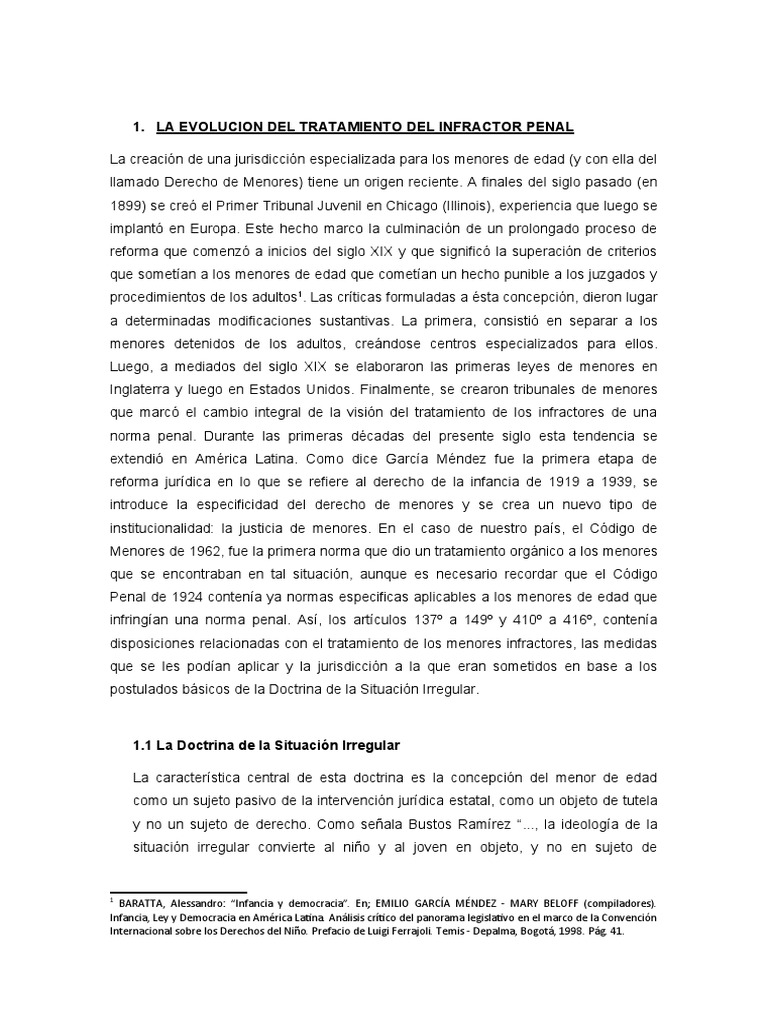La Evolucion Del Tratamiento Del Infractor Penal | PDF | Derecho penal ...