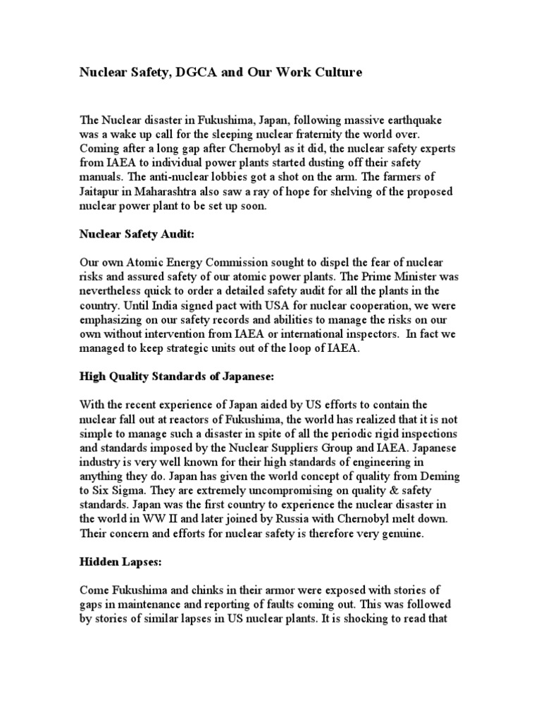 Nuclear Safety | PDF | Nuclear Safety And Security | International ...