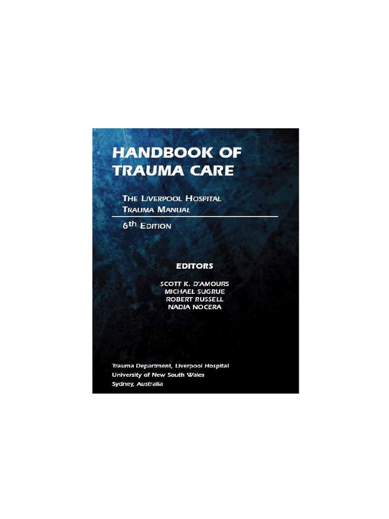 Trauma Handbook | PDF | Major Trauma | Radiology