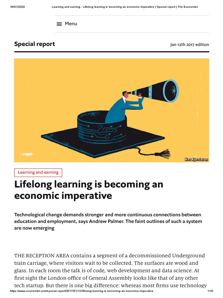 Learning and Earning - Lifelong Learning Is Becoming An Economic ...