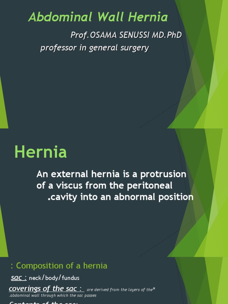 Abdominal Wall Hernia اسامة السنوسي | PDF | Medical Specialties ...