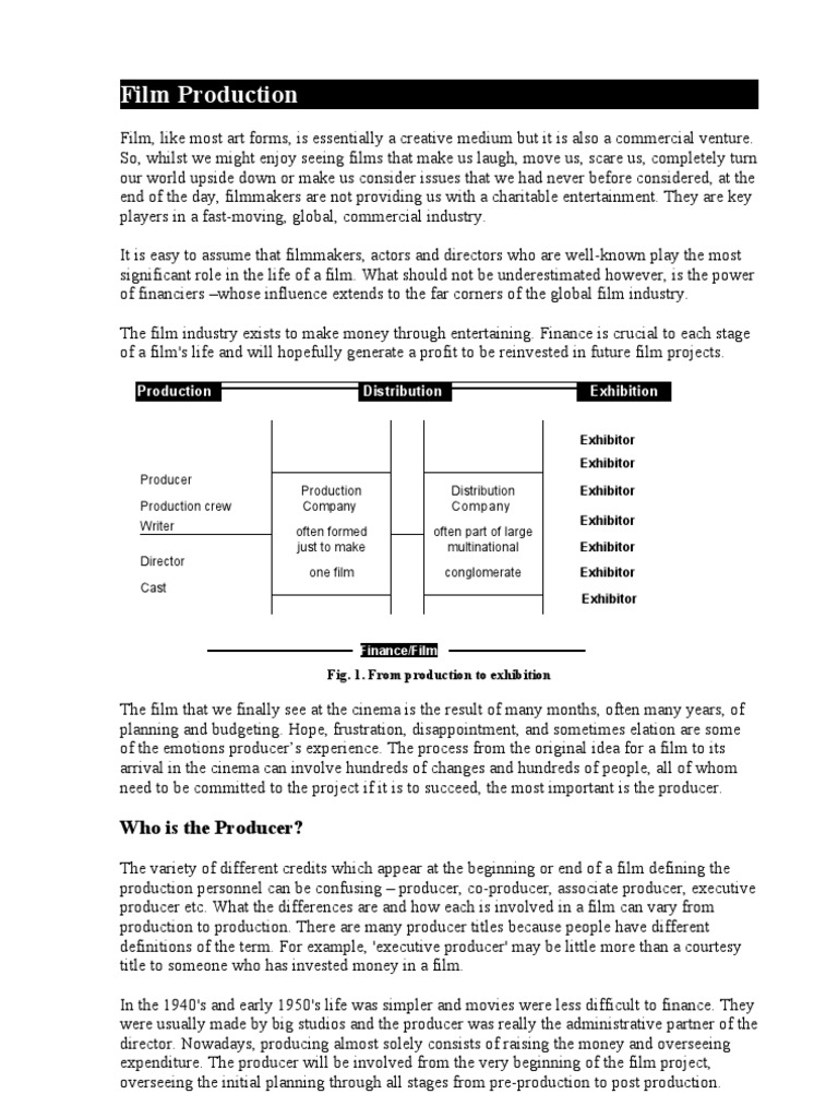 Film Production: Who Is The Producer? | PDF | Filmmaking | Lionsgate