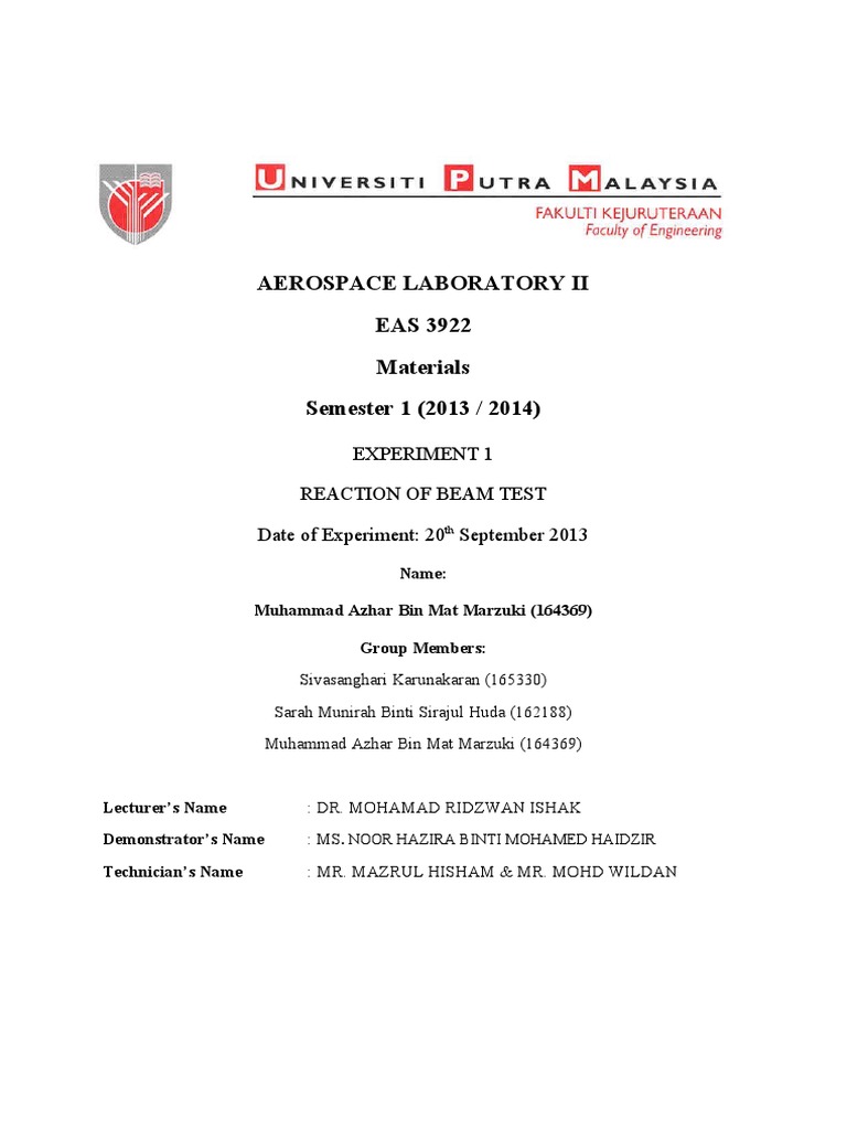 Beam Reaction Forces Experiment | PDF | Beam (Structure) | Physics