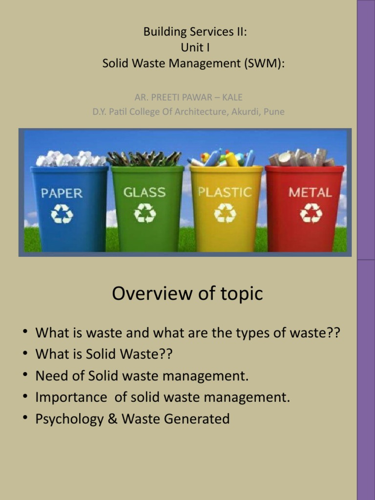 Solid Waste Management Guide | PDF | Waste Management | Municipal Solid ...